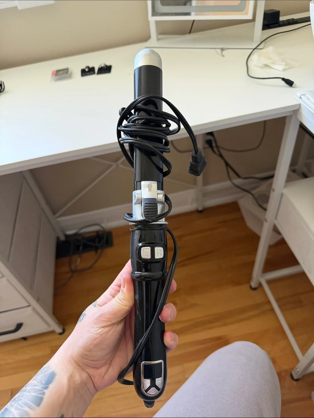 Hair | Black Curling Wand With Silver Tip | Poshmark
